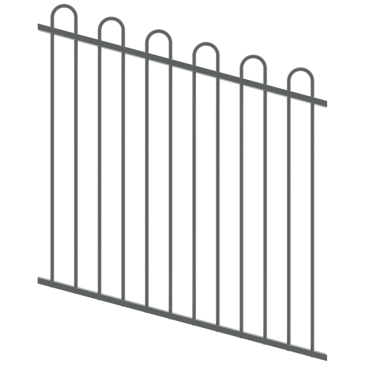 ProtectorAl 0350-1200W x 1200H Monument Loop Top Pool Fence Panel Raked ...