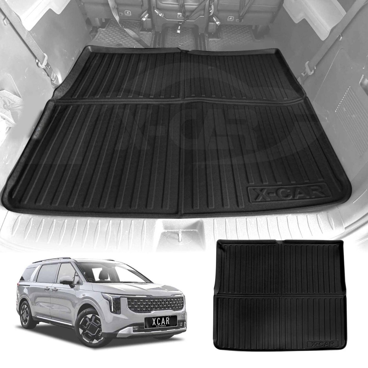 Boot Liner for Kia Carnival 2014-Onwards Heavy Duty Cargo Trunk Mat ...