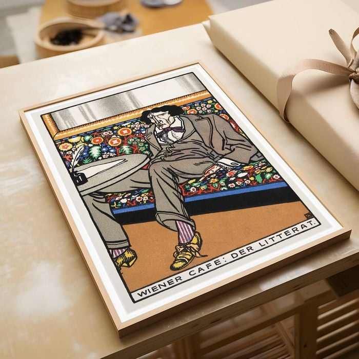 Galrie Wiener Cafe Der Literat Art Nouveau Poster by Carl Otto Czeschka ...