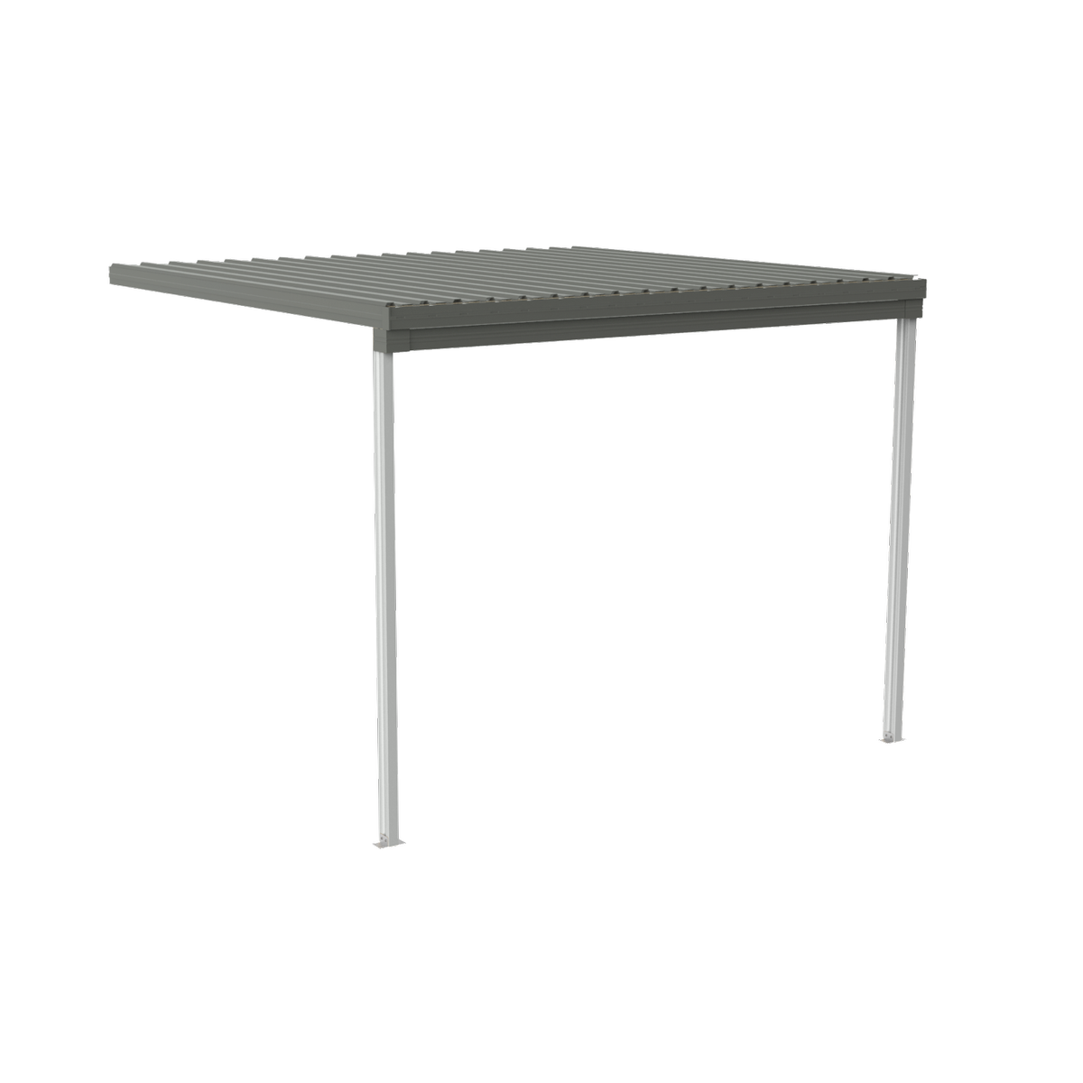 Absco Structures 3.0 x 3.0 x 3.0m Woodland Grey Single Patio Cover ...