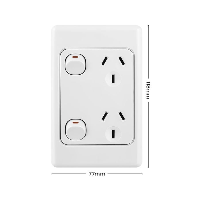 Deta White Double Vertical Powerpoint - Bunnings New Zealand