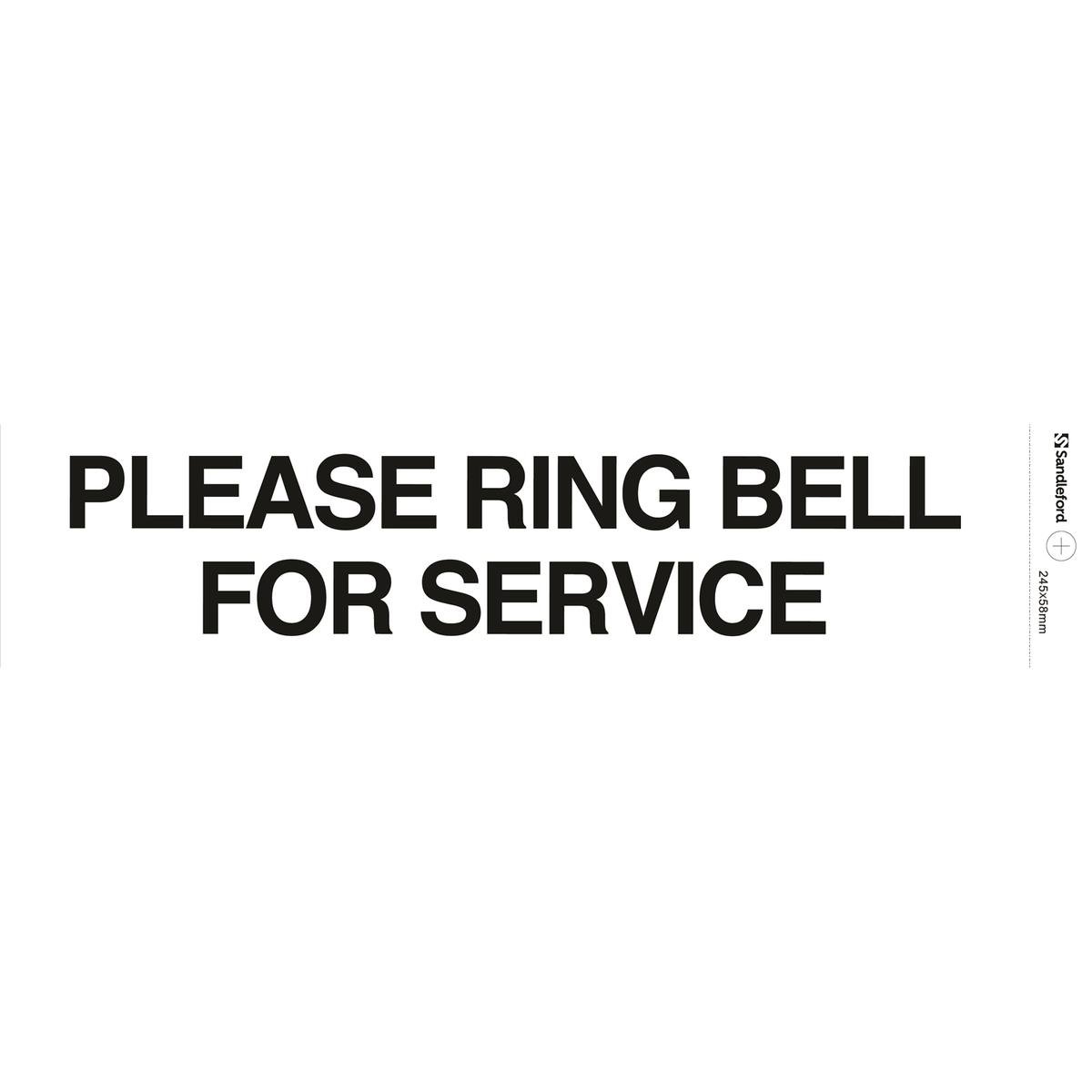 Sandleford 245mm Self Adhesive Ring Bell Sign - Bunnings Australia