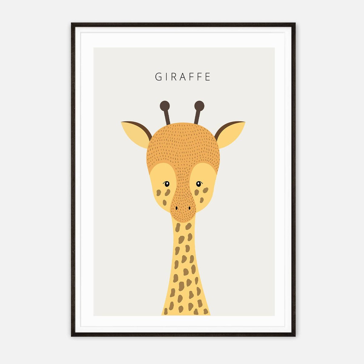 Galrie Charming Minimalist Giraffe Art Print - Modern Animal Decor for ...