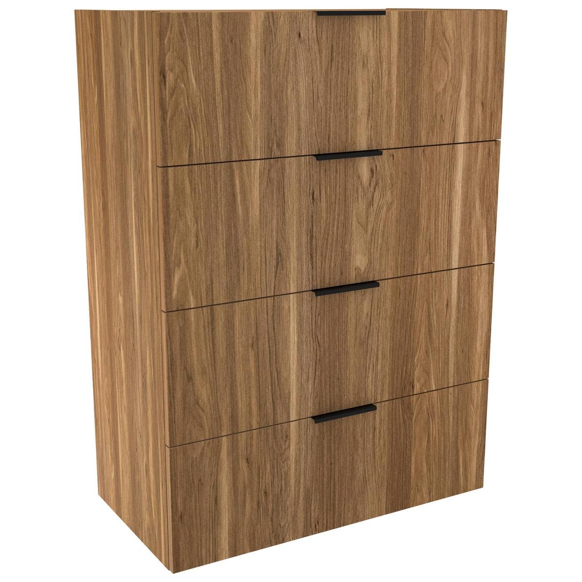Lugna 1024 x 750 x 580mm Cove 4 Drawer Ready to Assemble Unit ...