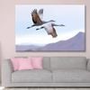 Flying Cranes & Mountain Sky View Print 100% Australian Made 120 x 90cm ...