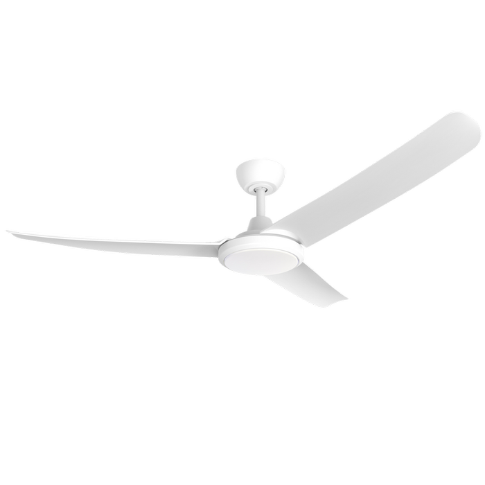 ThreeSixty 132cm Multi Blade DC White FlatJET Ceiling Fan With Light ...