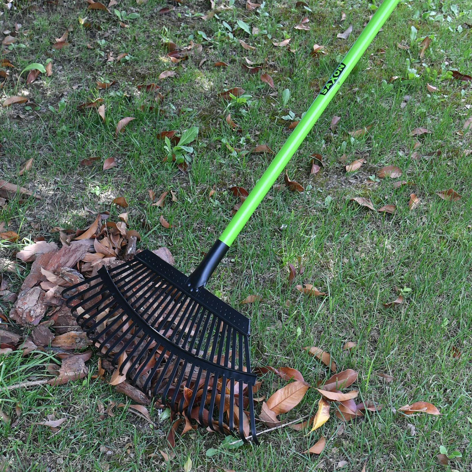Saxon Fibreglass Long Handle Metal Head Leaf Rake Bunnings Australia