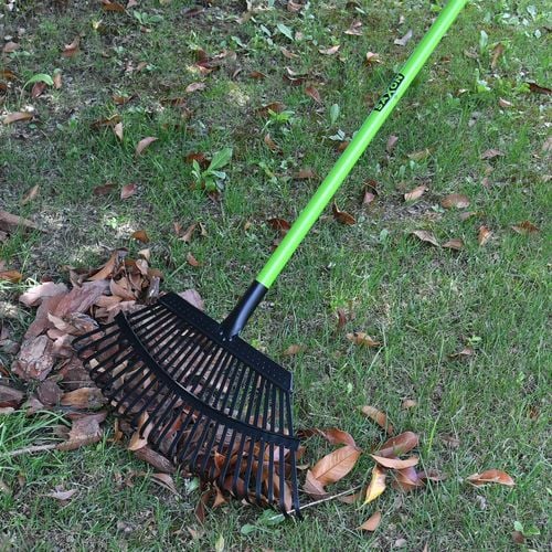 Saxon Fibreglass Long Handle Metal Head Leaf Rake - Bunnings New Zealand