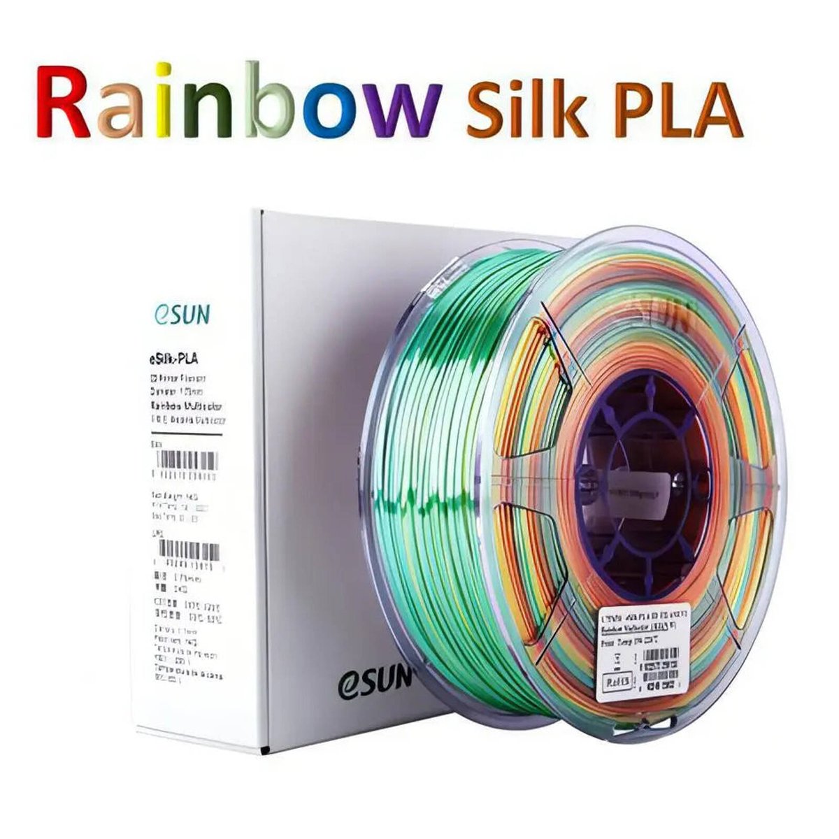 eSun PLA Silk Rainbow 3D Printer Filament 1.75mm 1kg- PLA0169 ...