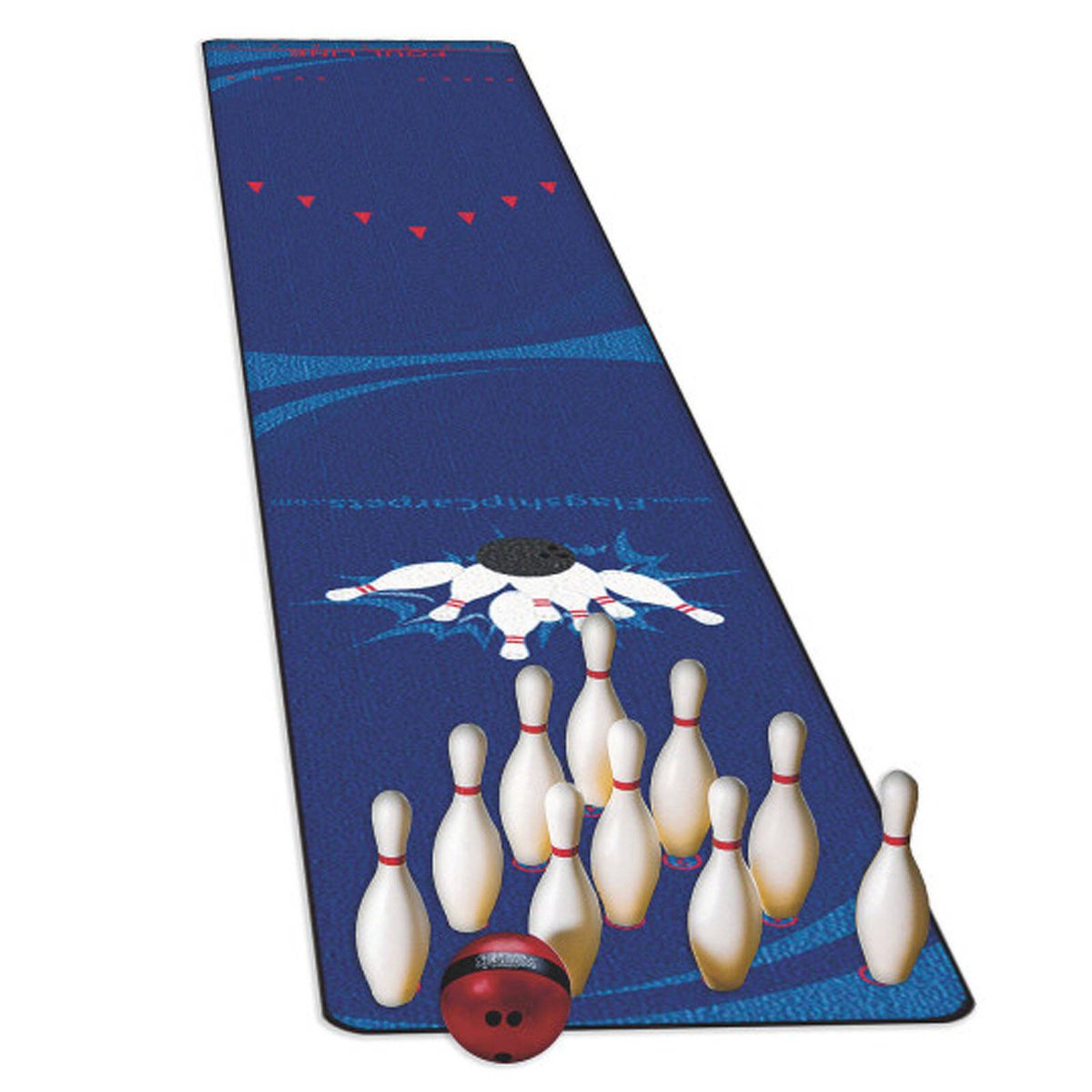 Complete Ten Pin Bowling Package with Pins, 2.2kg Ball and 9m Long ...