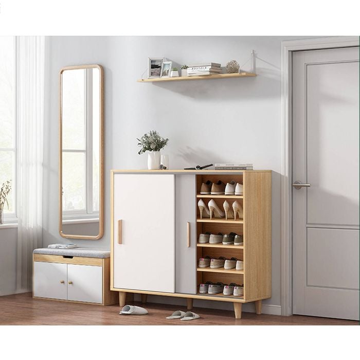 Foret Shoe Cabinet Rack Organiser Shelf Sideboard Hallway Storage ...