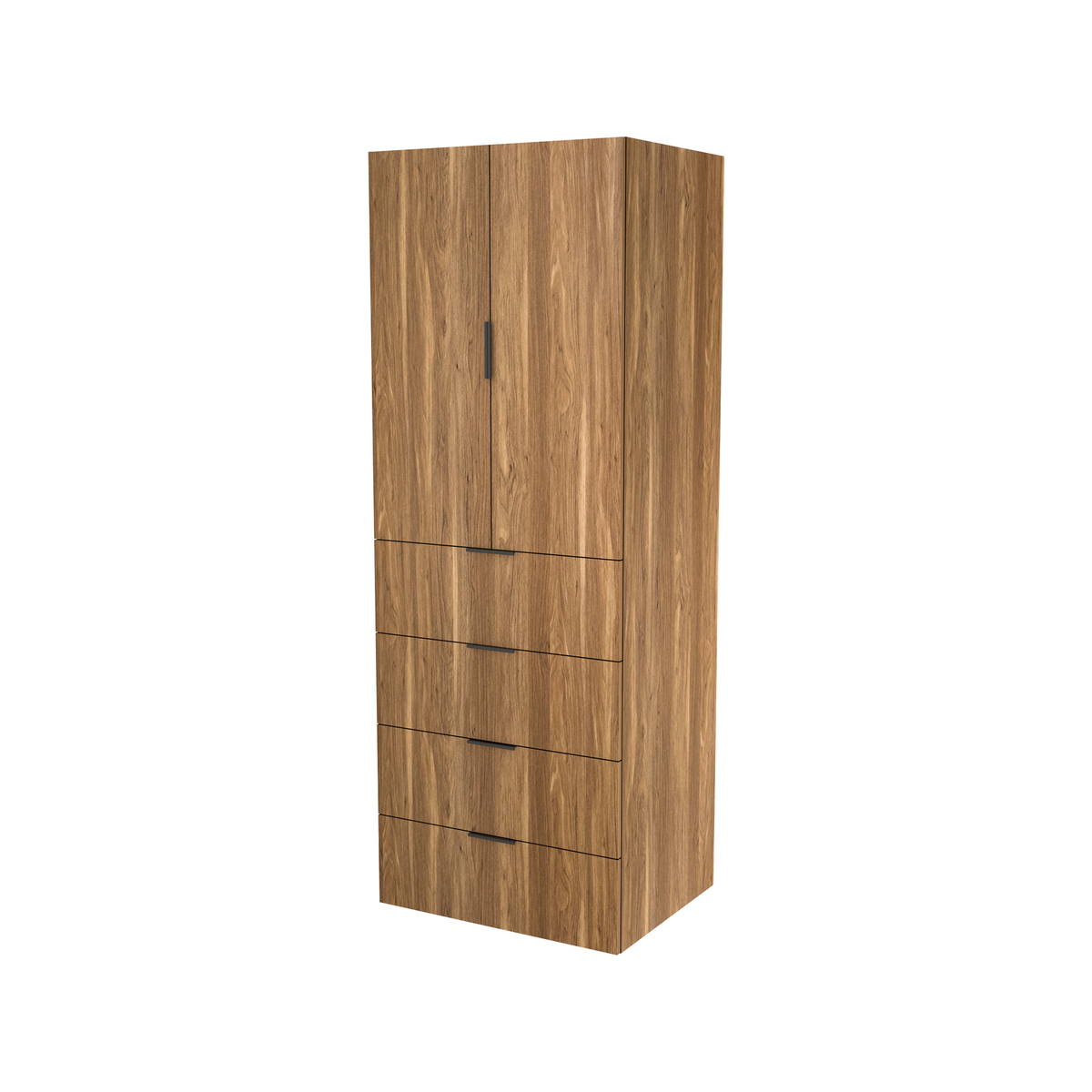 Lugna 2048 x 750 x 580mm Cove 3 Shelf 4 Drawers Double Door Storage ...