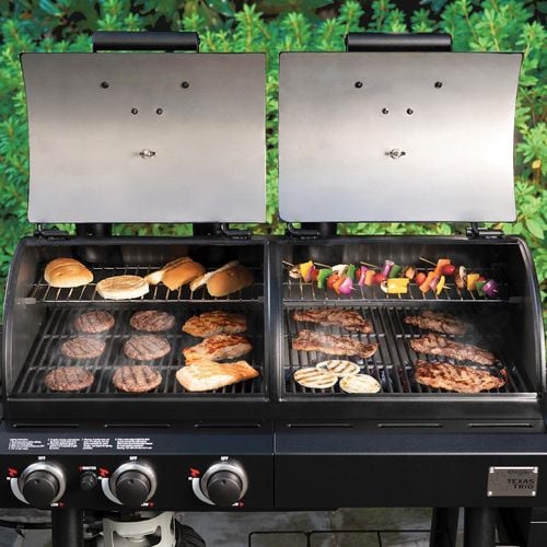 Char-Griller Texas Trio Gas and Charcoal Grill - Bunnings Australia