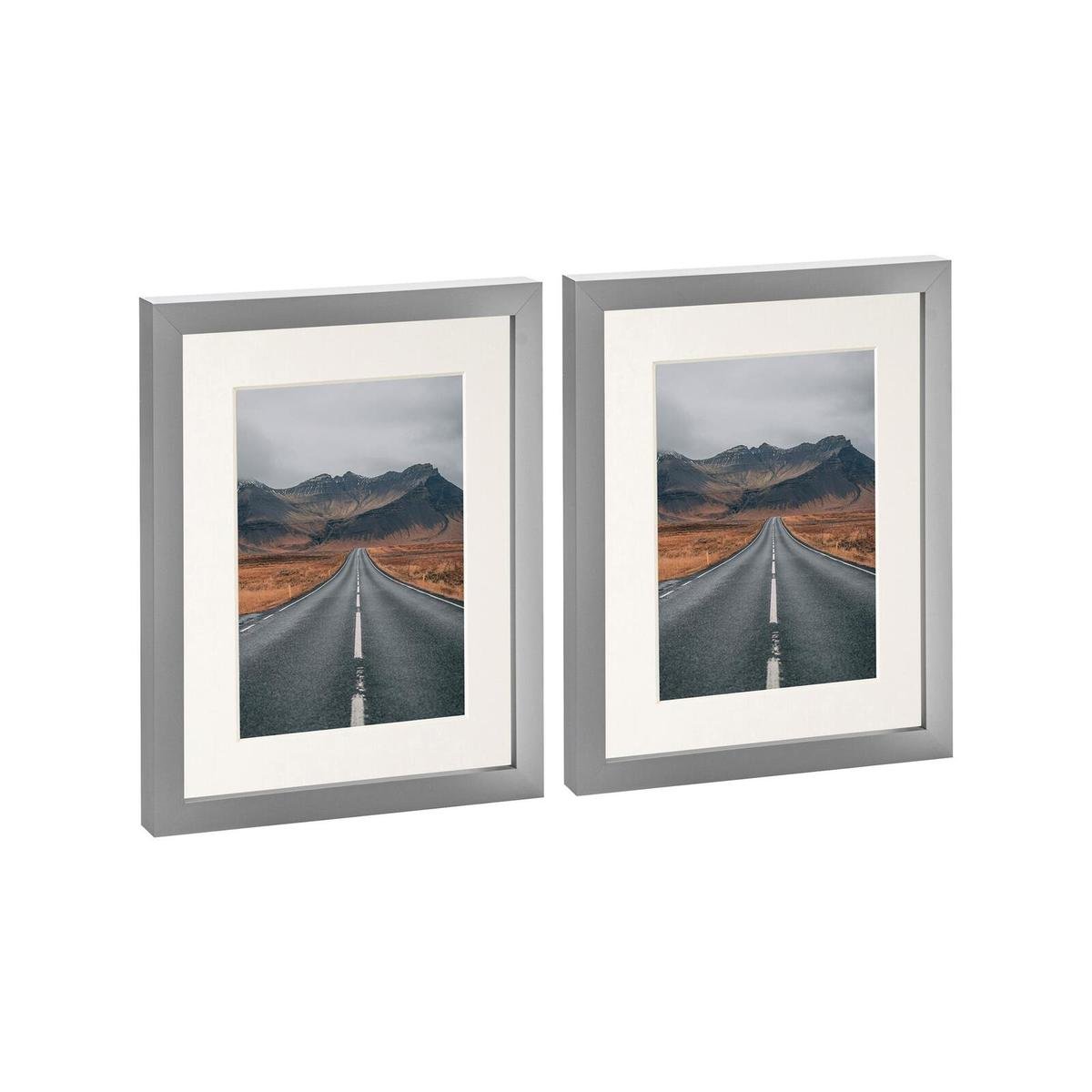 Nicola Spring Photo Frames with 5" x 7" Mount - 8" x 10" - Grey - Pack ...