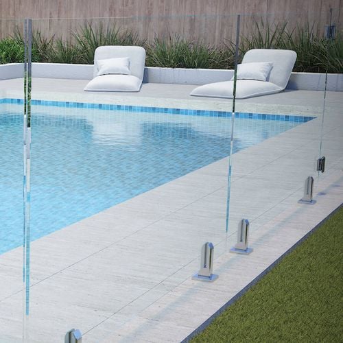 ProtectorAl 900 x 1200 x 12mm Glass To Glass Soft Close Pool Gate ...
