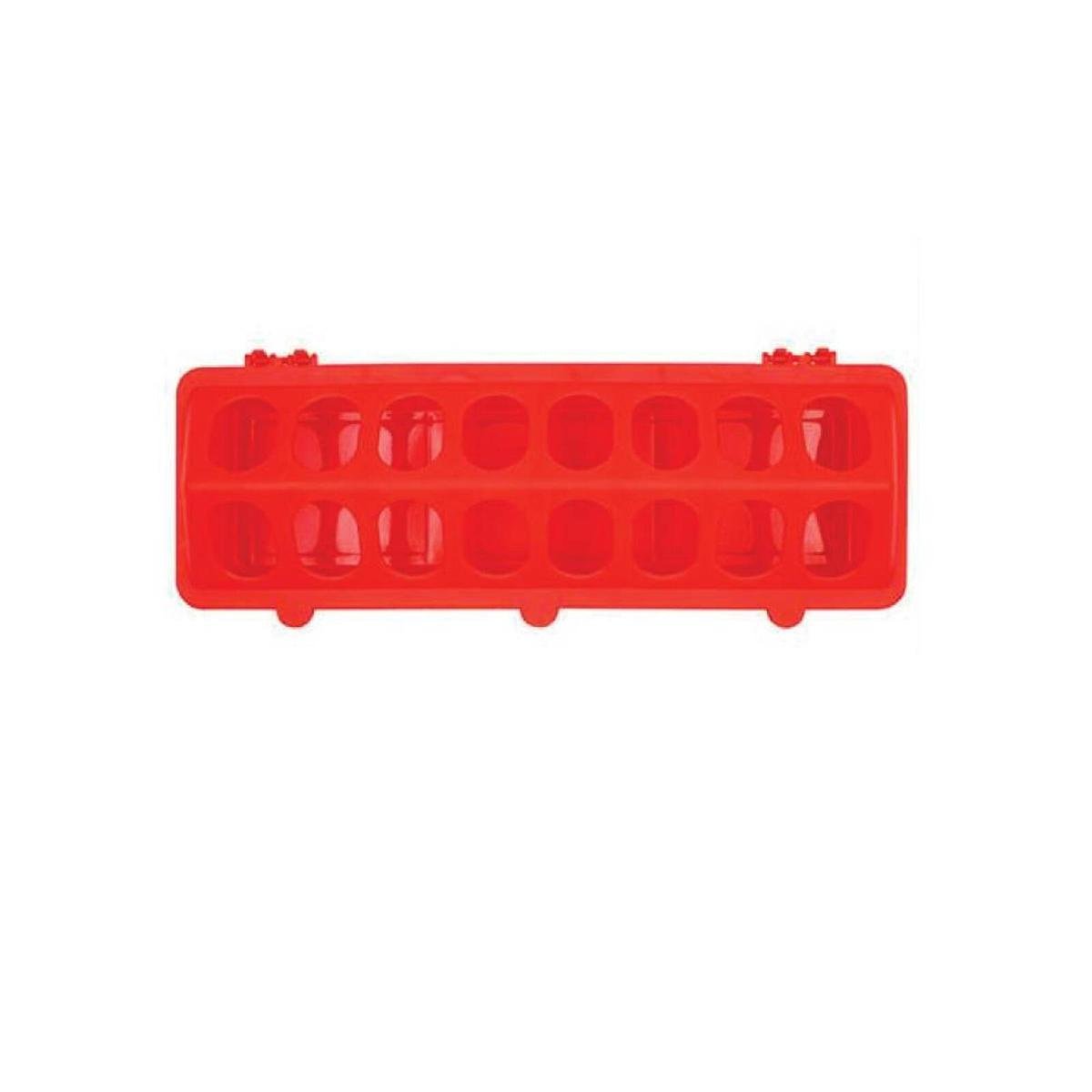 30cm Long Poultry Feeder Feeding Trough Chicken Chick Red Plastic Flip ...