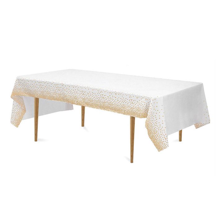 Splendid Living Gold Dot Rectangle Table Desk Cloth Tablecloth Cover ...