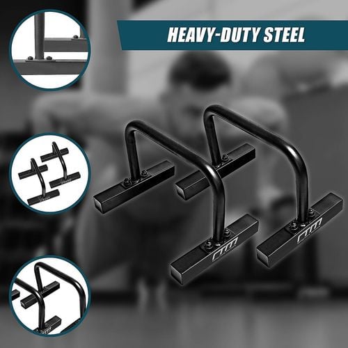 Steel Parallette Bars Push Up & Dip Workouts - Bunnings Australia