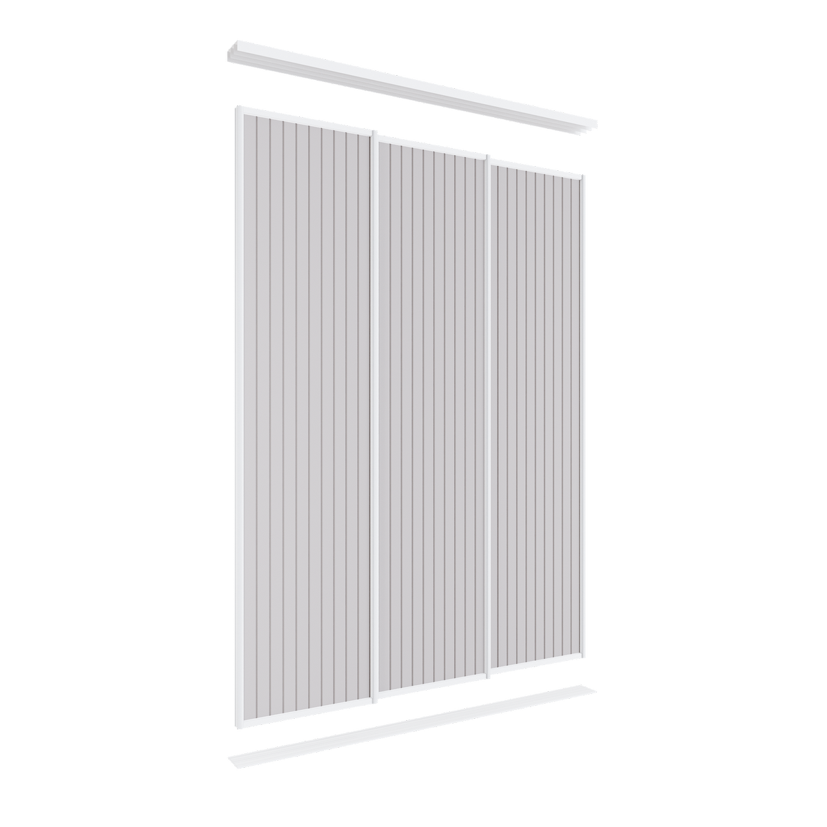 Lugna 2400 x 1800mm VJ Panel Wardrobe Triple Sliding Doors - Bunnings ...