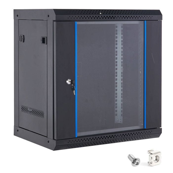 12U Cabinet Server Rack Wall Mount LAN Rack IT Equipment 20kg Max ...