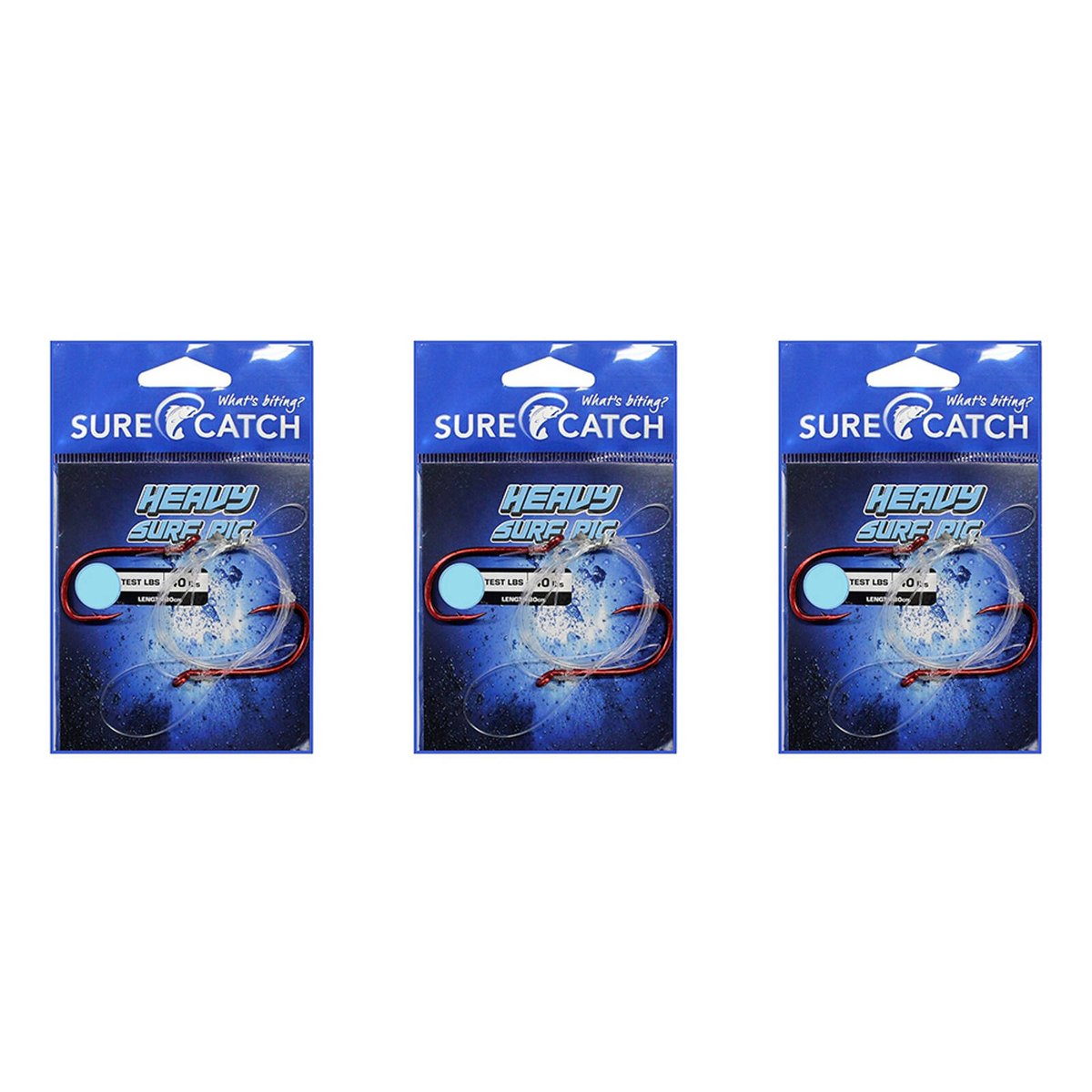 3x Surecatch Pre-Tied Heavy Surf Rig Chemical Sharpened Fishing Hook - Size 6/0 - Bunnings Australia