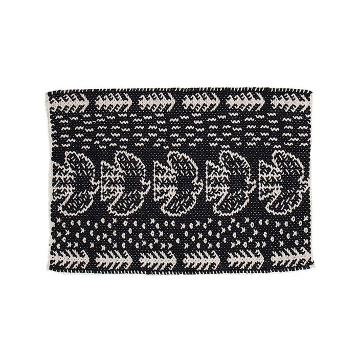 4pc DWBH Woven Jaquard 48x33cm Placemat Set - Black - Bunnings Australia