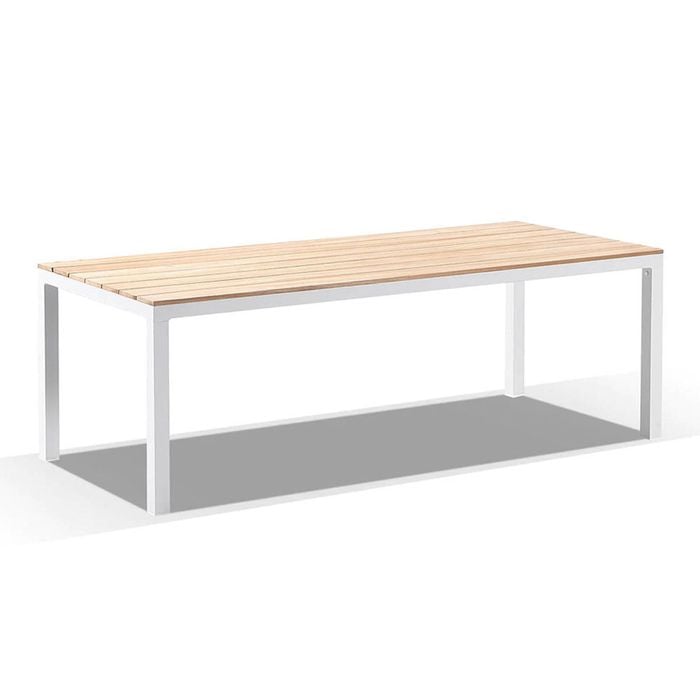 Outdoor Tuscany 8 Seater Teak & Aluminium Dining Table - Bunnings Australia
