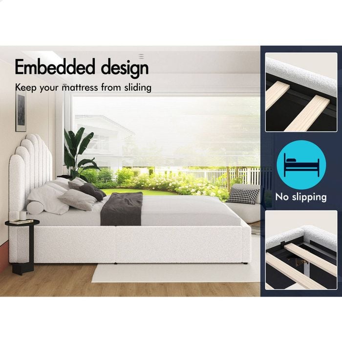 ALFORDSON Bed Frame Gas Lift Storage Base Queen - Bunnings Australia