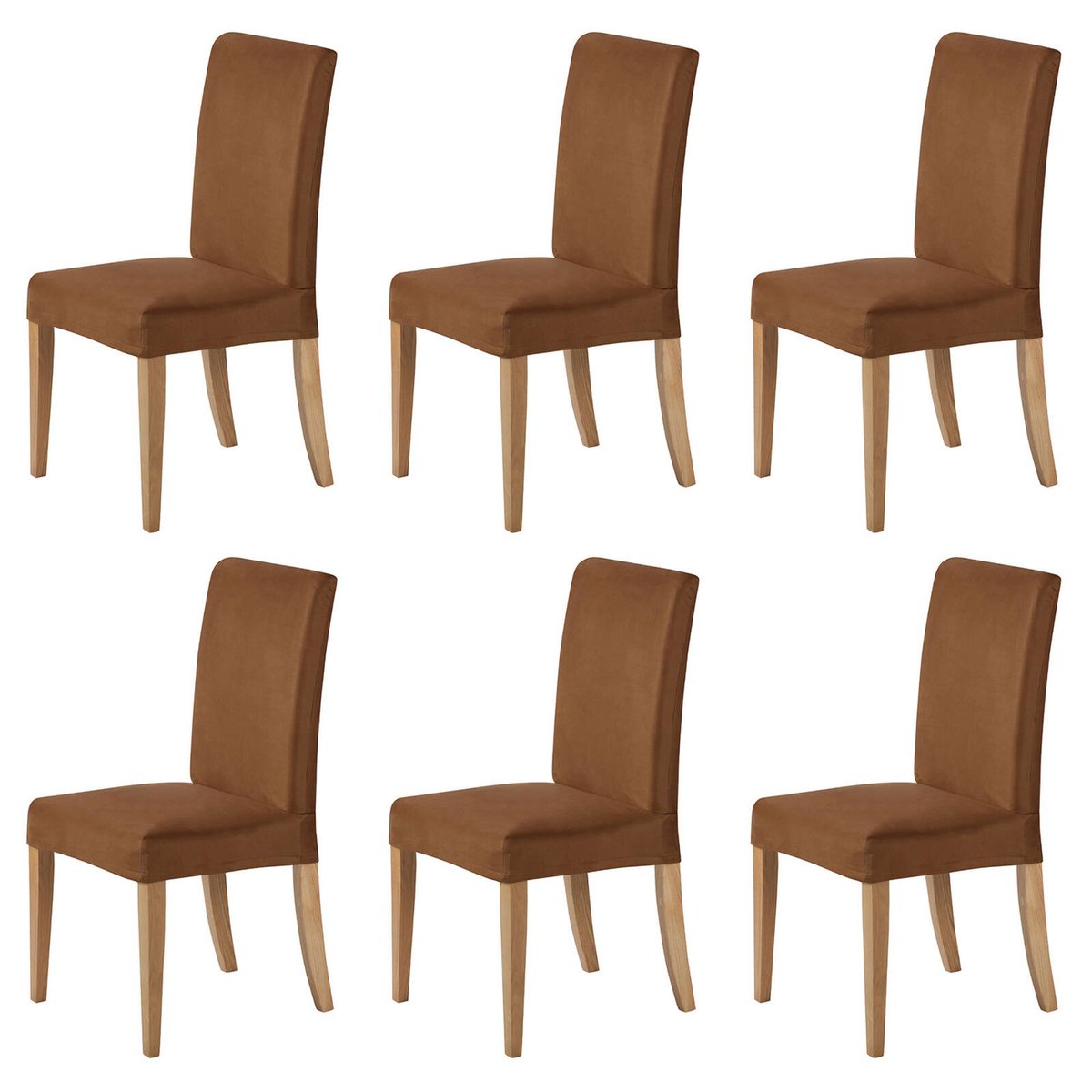 Sherwood Premium Faux Suede Rust Dining Chair Cover 6 Pack - Bunnings ...