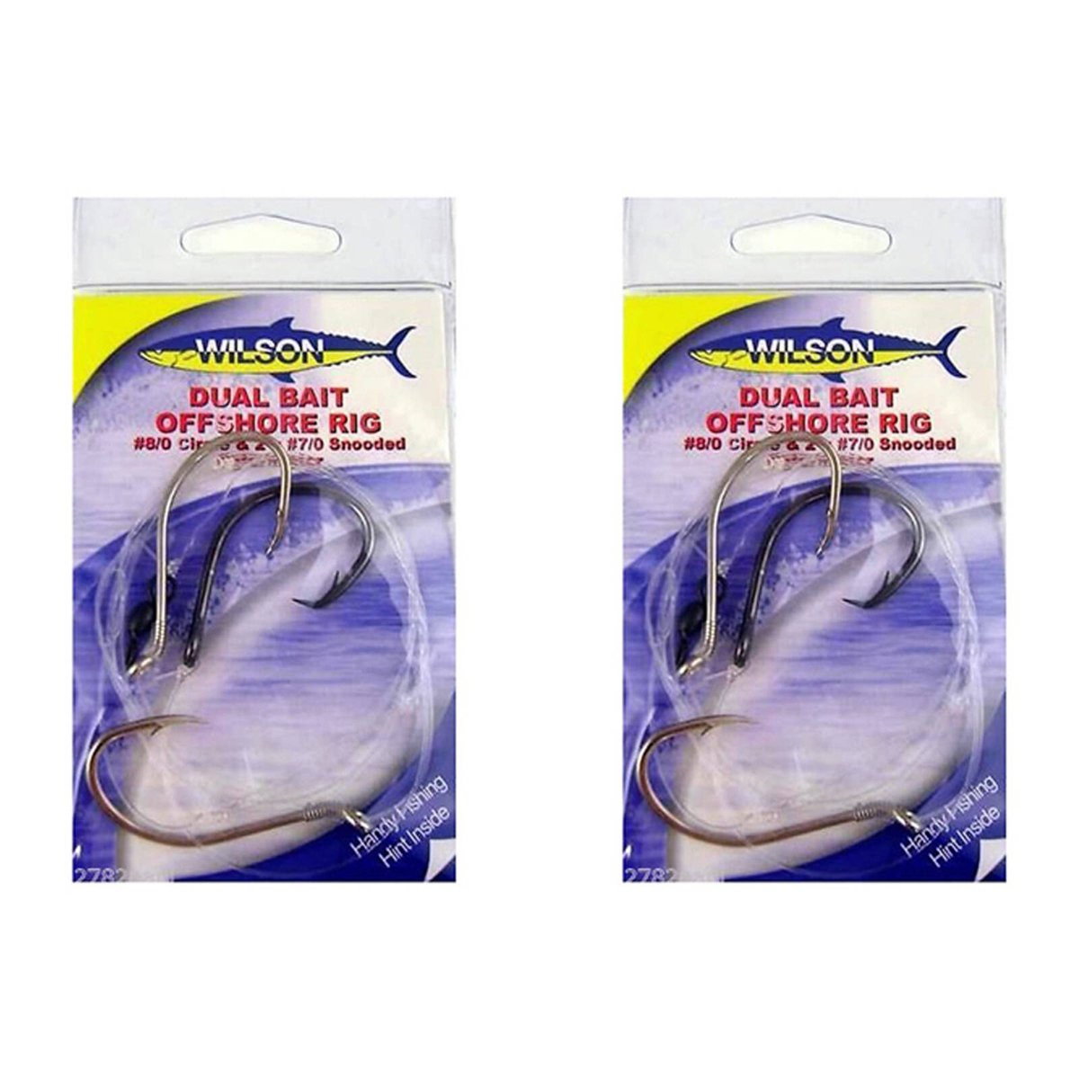 2x Wilson Live Dual Bait Offshore Rig 8/0Circle&2x7/0 Snooded ...