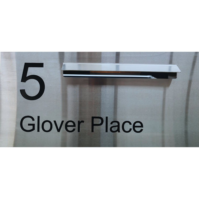 Numero Stainless Steel Custom Letterbox & House Sign Etched - Medium ...