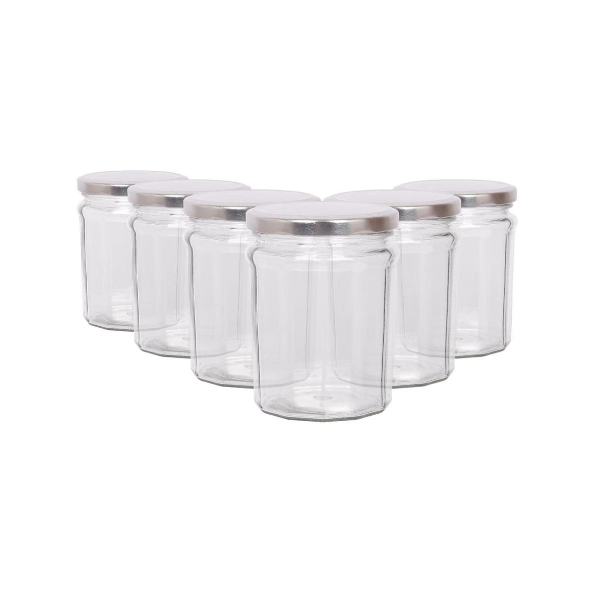 Argon Tableware Glass Jam Jars - 450ml - Pack of 6 - Bunnings Australia