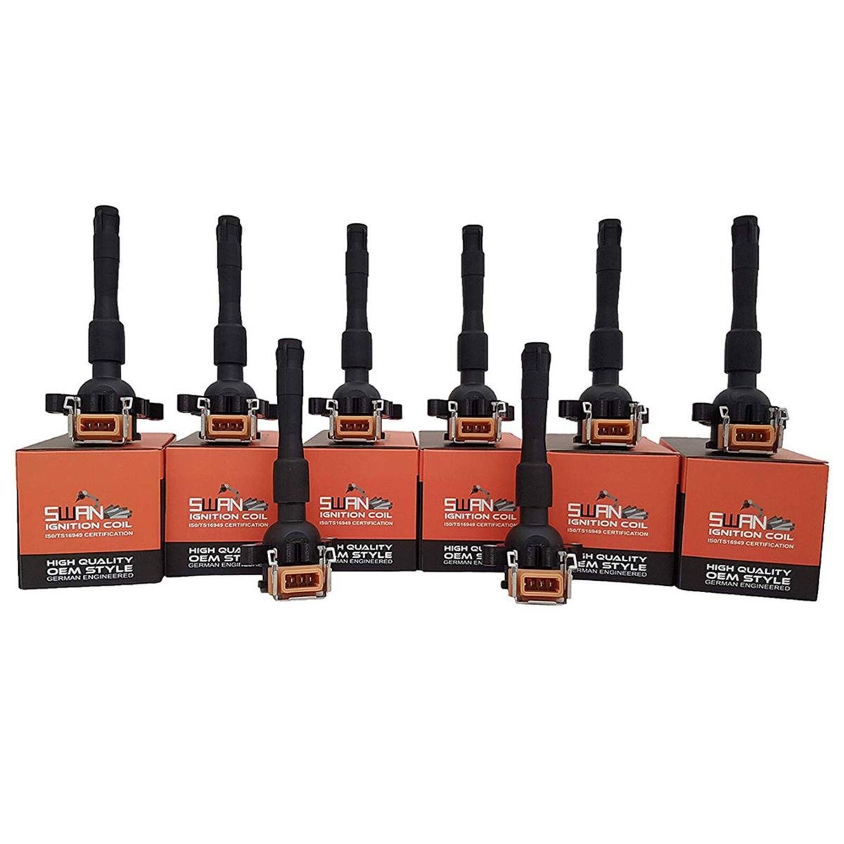 8-Pack SWAN Ignition Coil for BMW 5 & 7 Series 535i, 540i, 735i & 740i ...