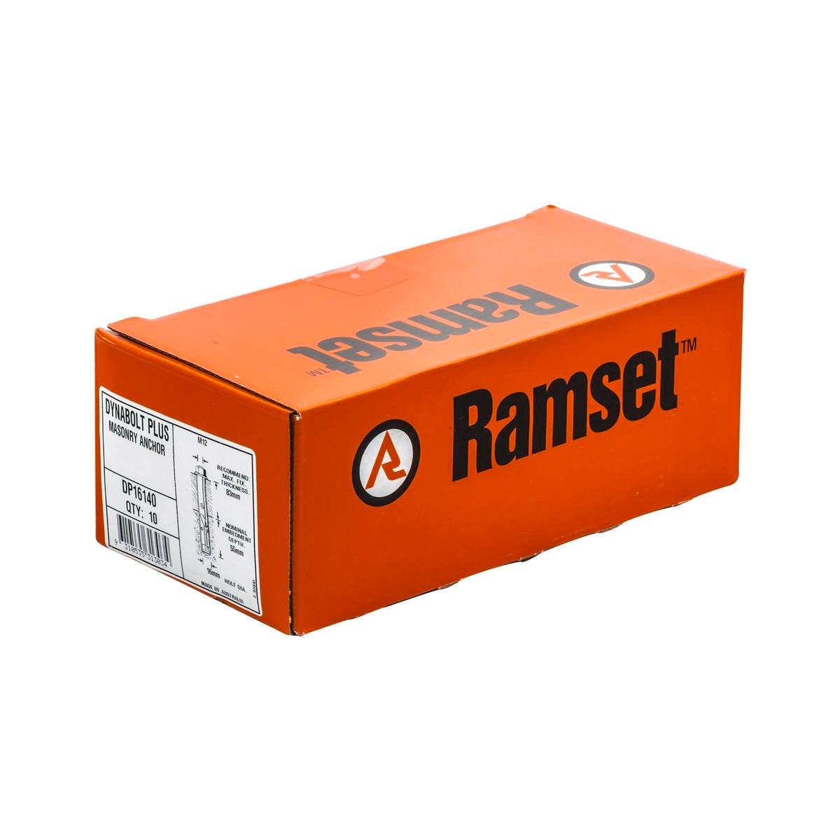 Ramset 16 x 140mm DynaBolt Plus Hex Nut Bolt - 10 Pack - Bunnings Australia