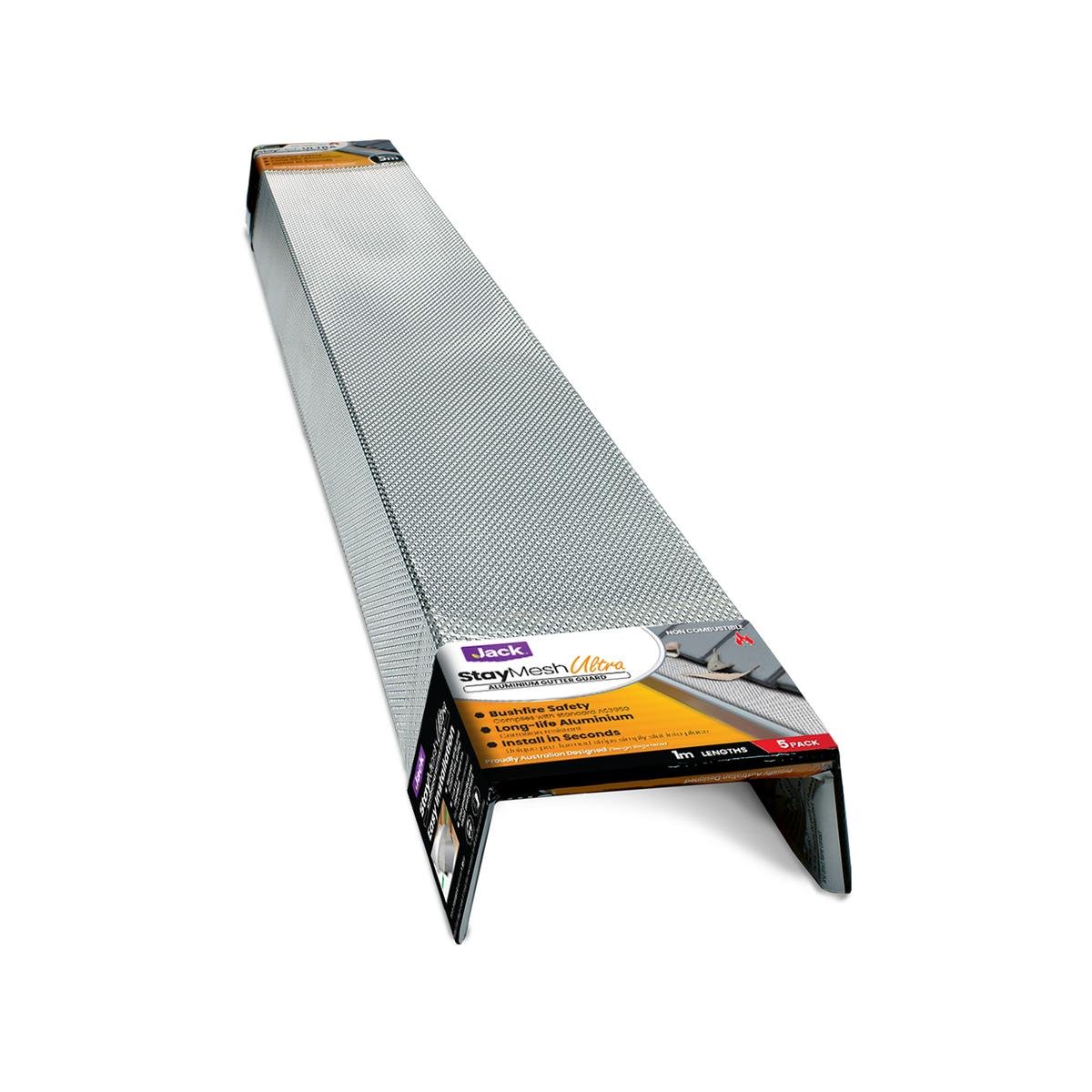Jack 1m Aluminium StayMesh Ultra Gutter Guard - 5 Pack - Bunnings Australia
