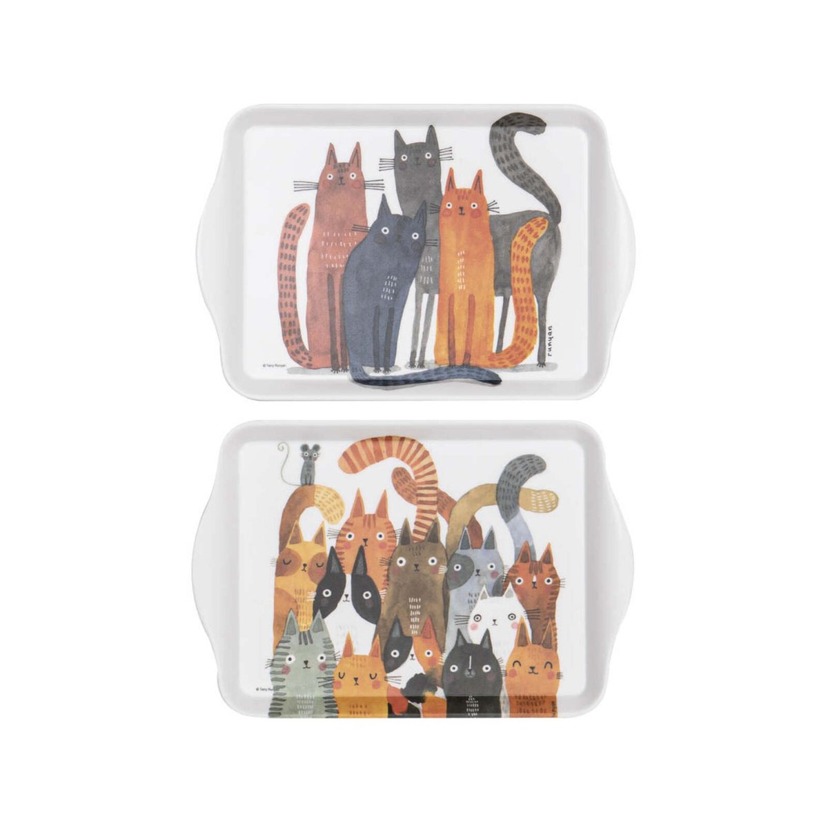Ashdene Quirky Cats Set Of 2 Scatter Trays - Bunnings Australia