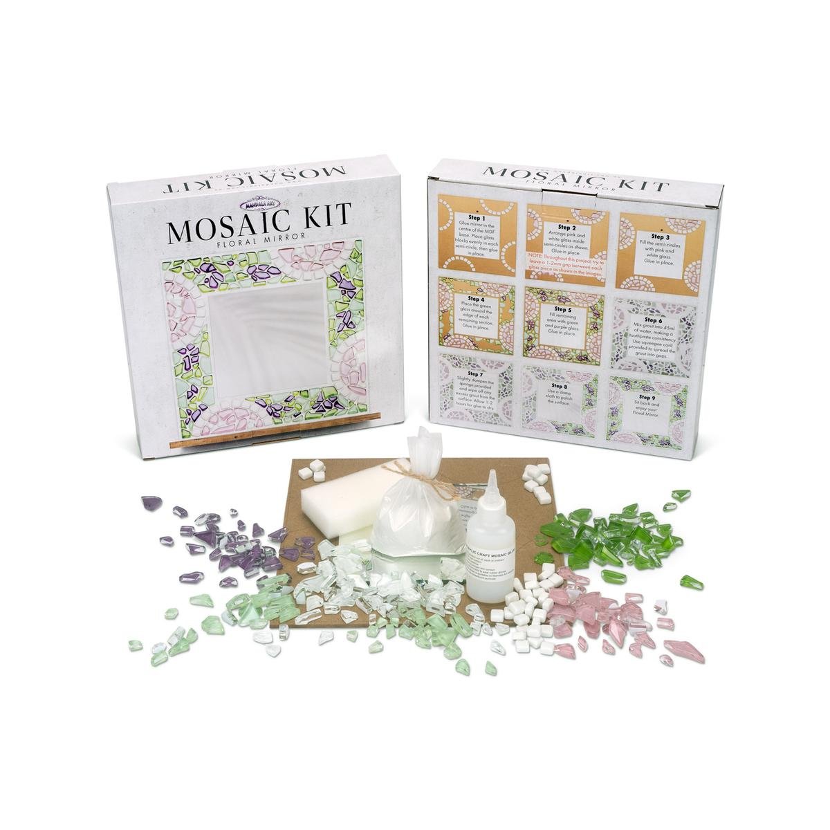 Mandala Art Mosaic Floral Mirror Craft Kit - Bunnings Australia