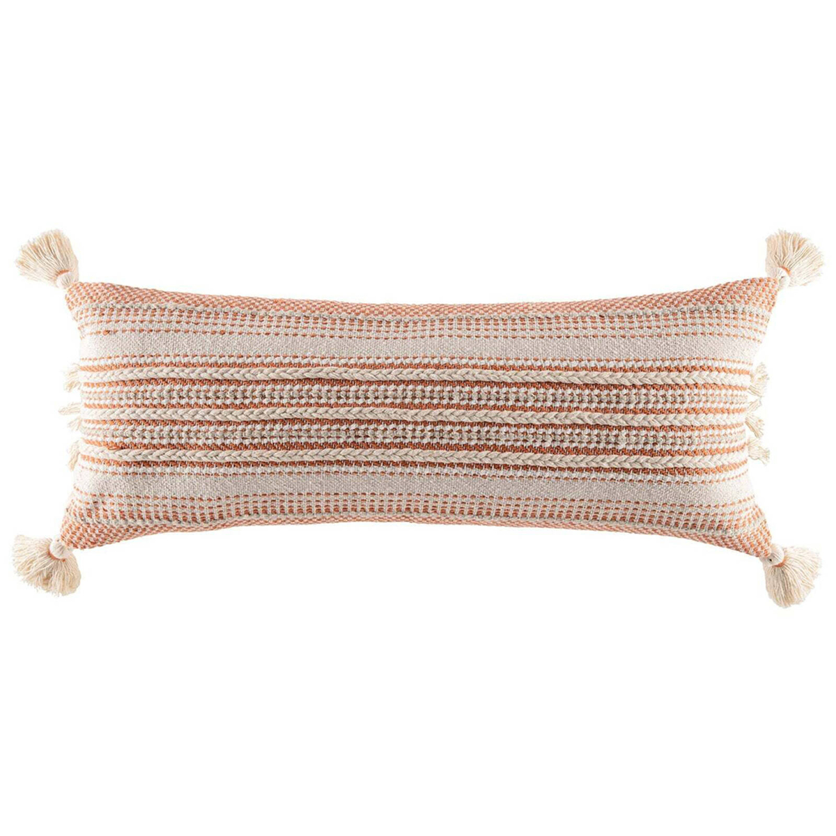 Kas Australia Neve Filled Cushion Decor Rectangular 35x85cm - Clay - Bunnings Australia