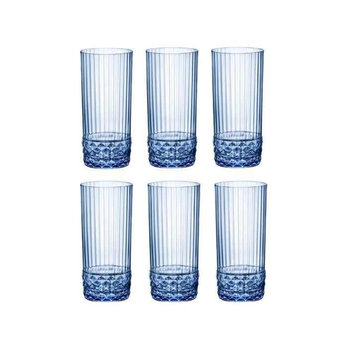 Bormioli Rocco America '20s 490ml Long Drink Glasses Set 6 - Sapphire - Bunnings Australia