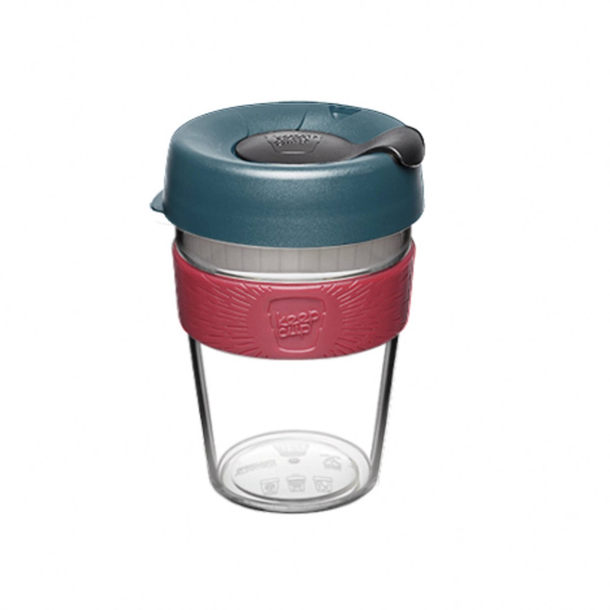 KeepCup Original Clear 340ml Tritan Cup w/ Blue Lid/Black Plug ...