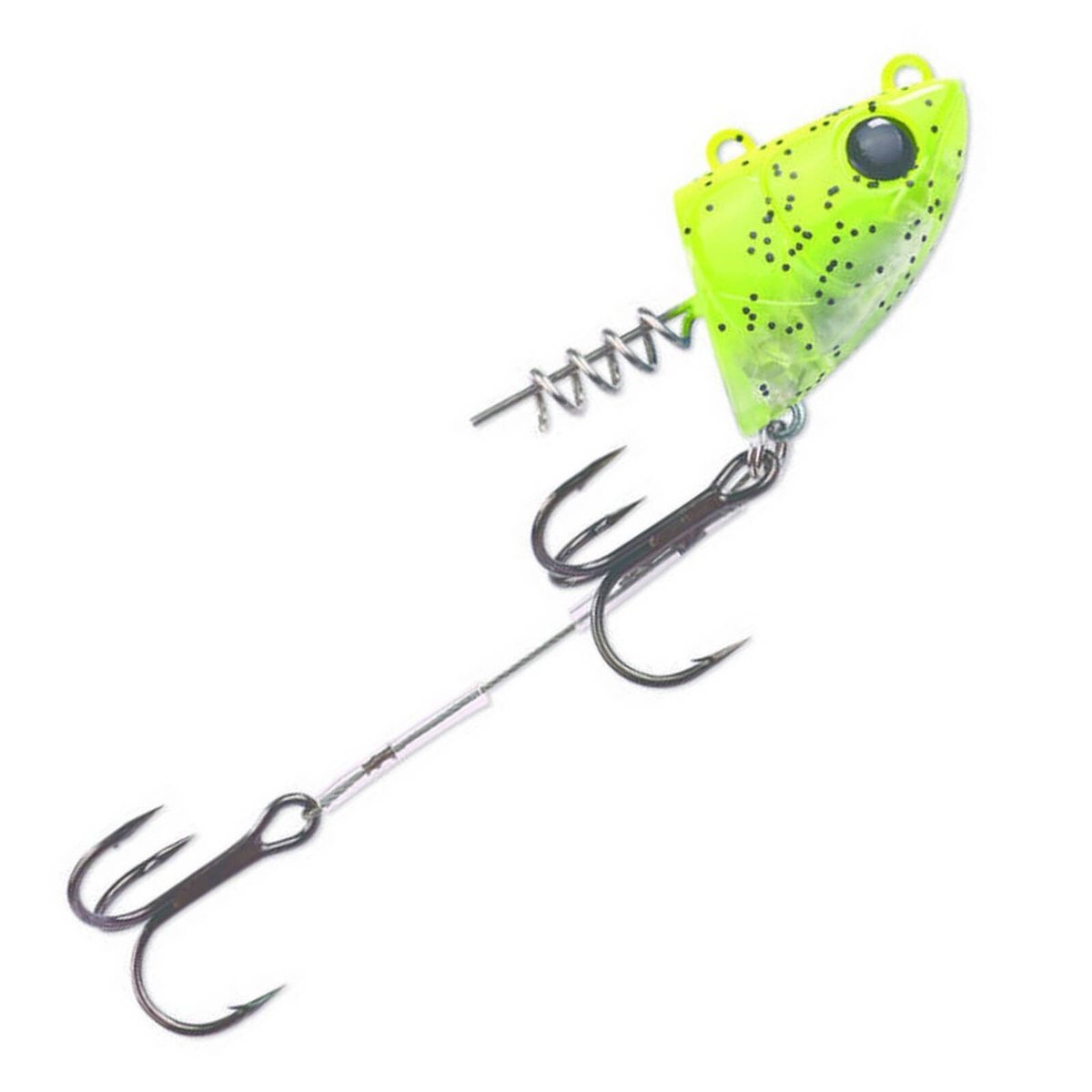 5 Inch Storm RIP Rigger Double Hook 27g Jighead Rig - Chartreuse/Black ...