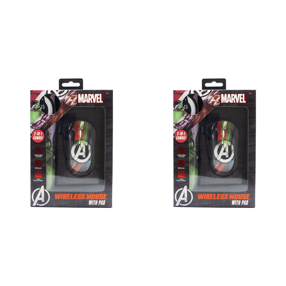 2PK Marvel Avengers Bluetooth Wireless Mouse w/ Pad 9y+ - Bunnings ...