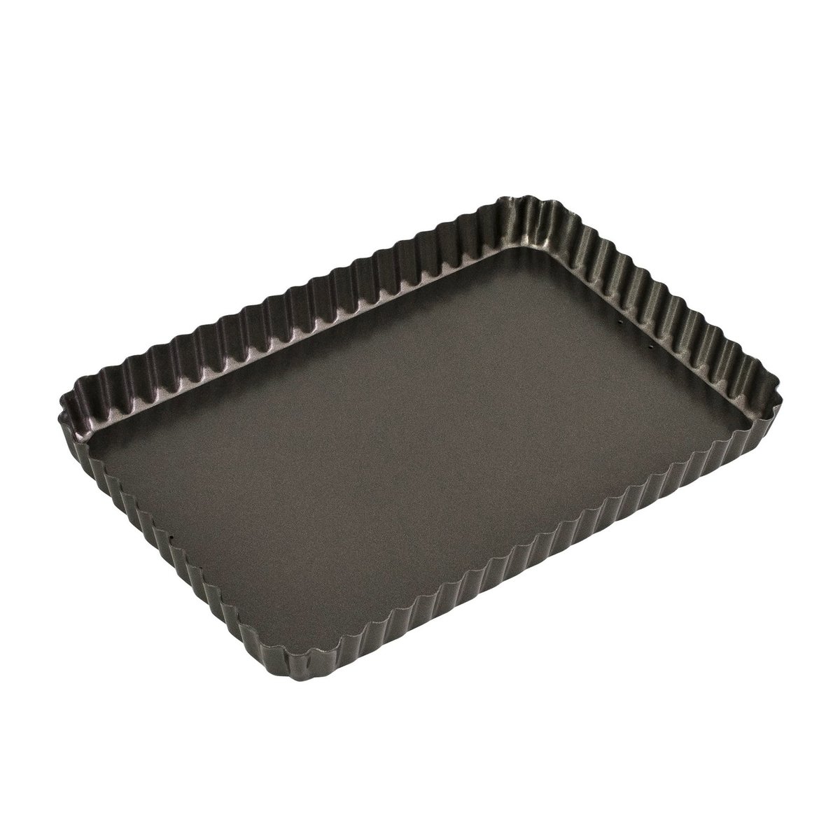 Bakemaster Non Stick Loose Base Fluted Rectangular Quiche Pan 31x21cm ...