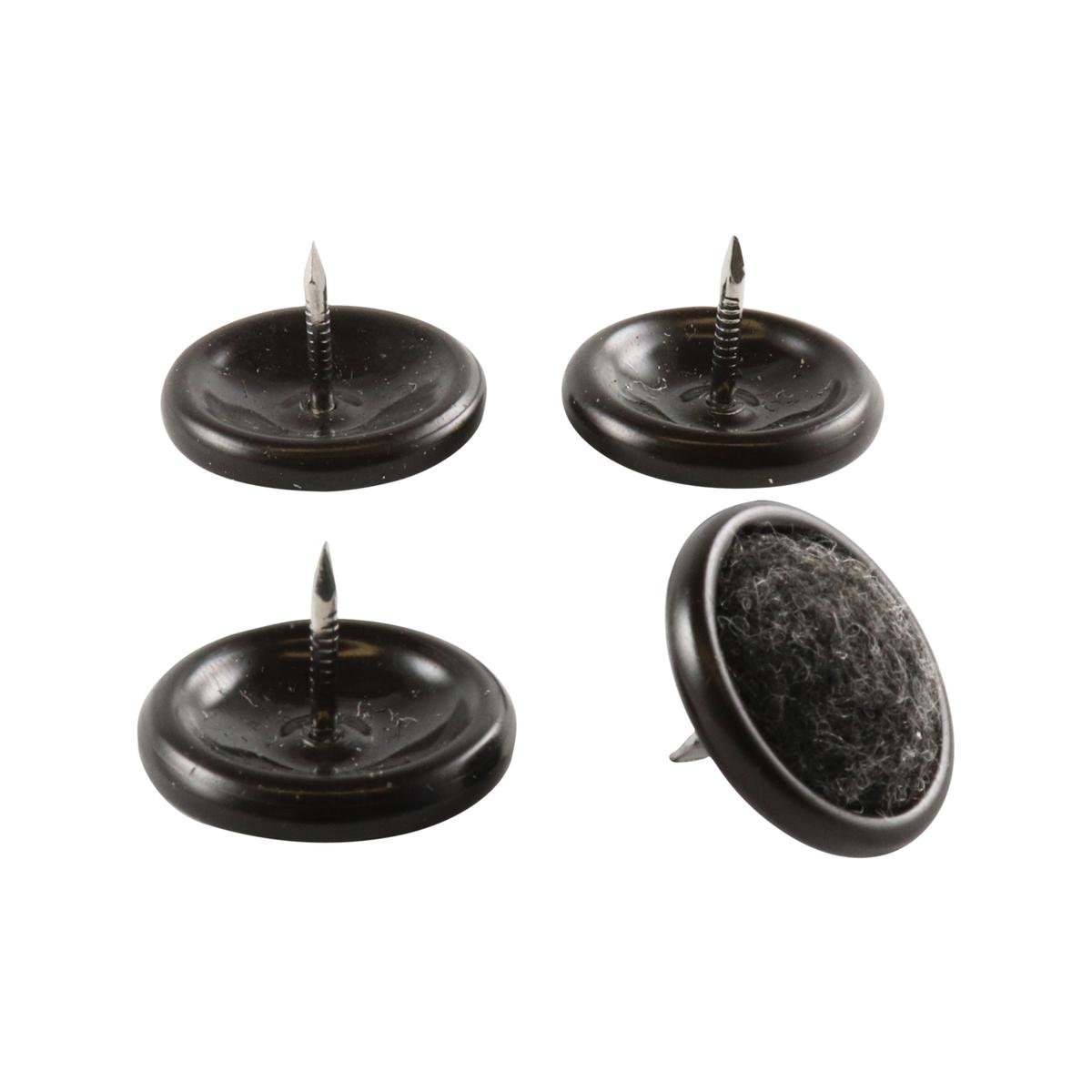 Surface Gard 25mm Brown Carpet Base Round Castor Cup - 4 Pack ...