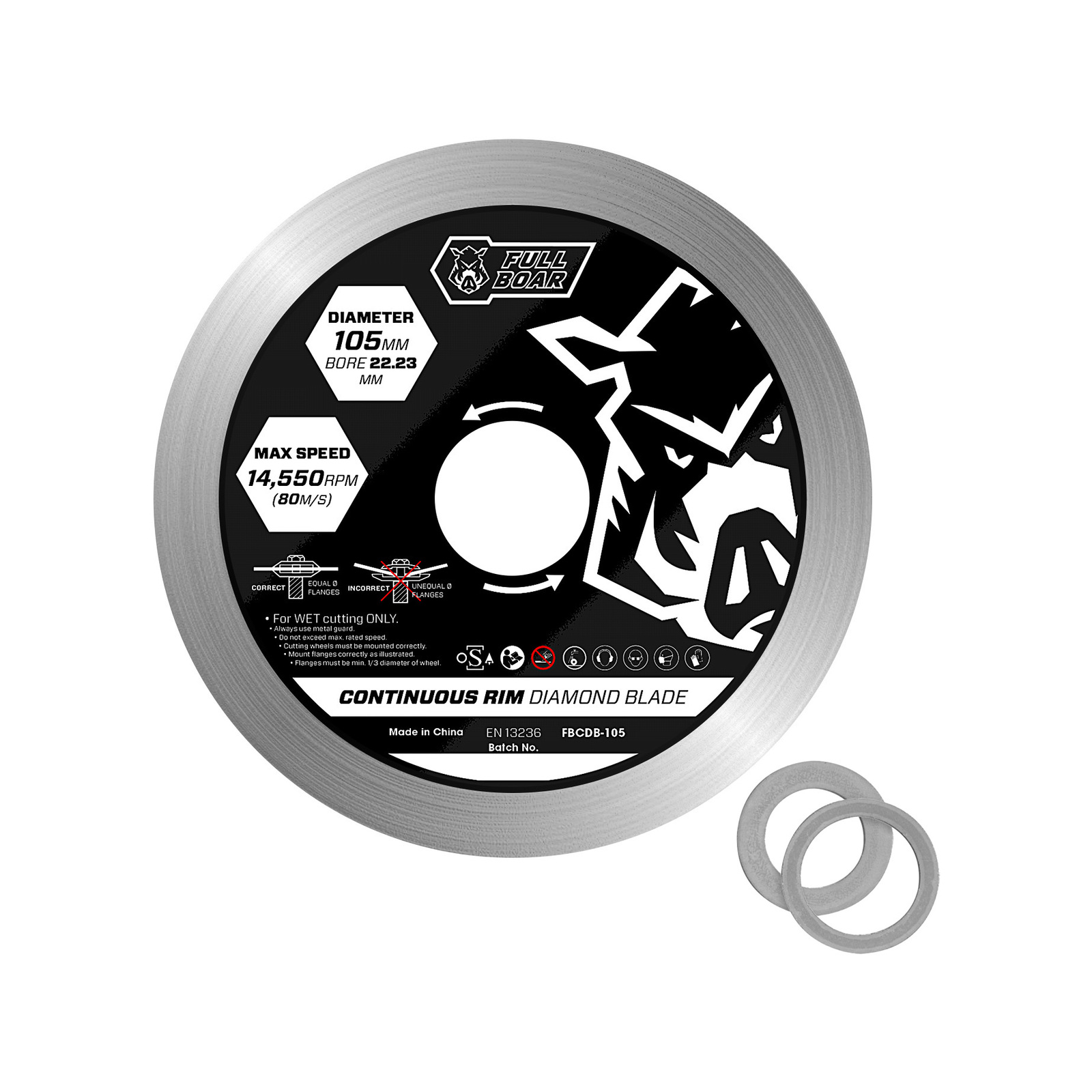 105mm Continuous Rim Diamond Blade | Full Boar NZ