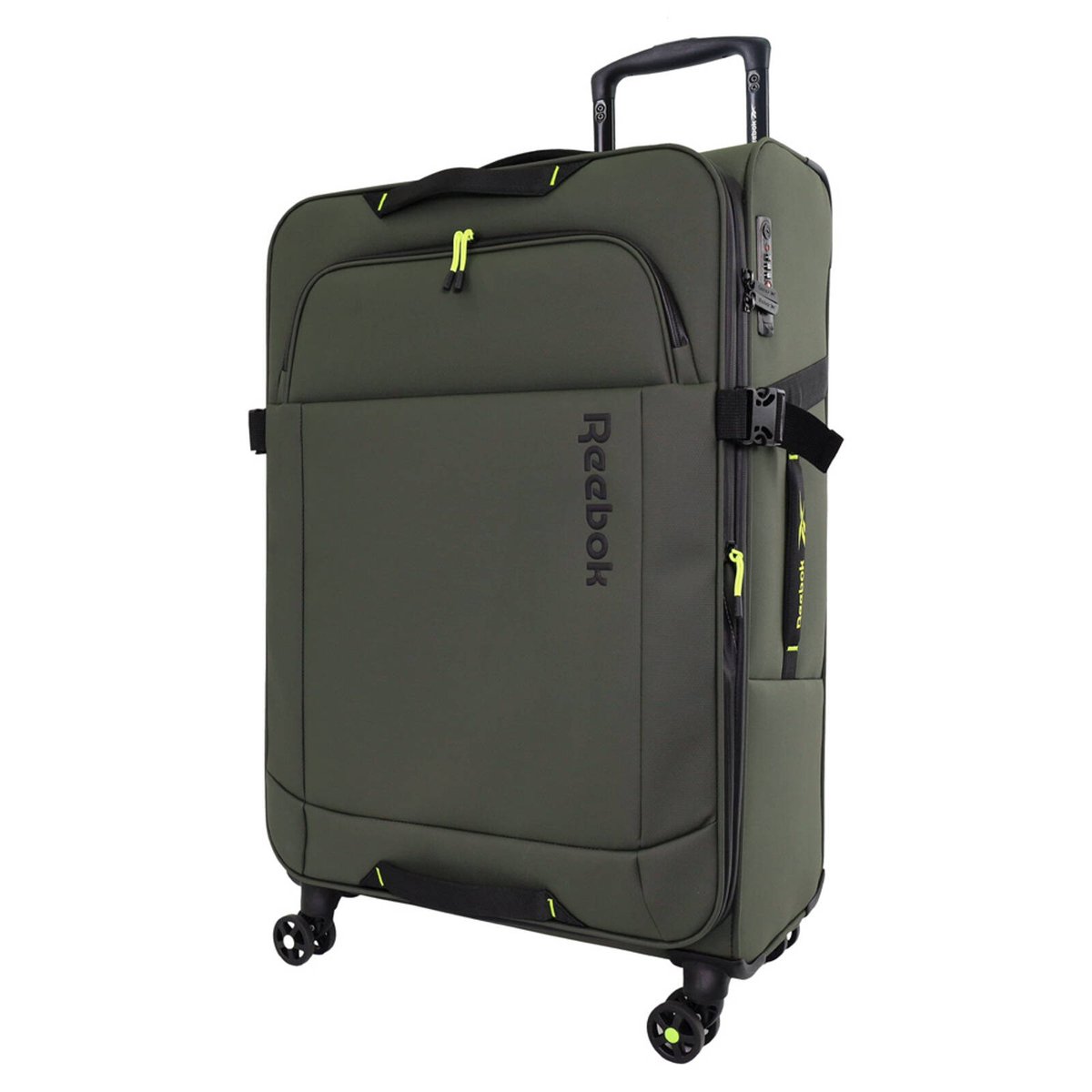 Reebok Pro Large Leather Film Soft Shell Suitcase Travel Luggage 78cm ...