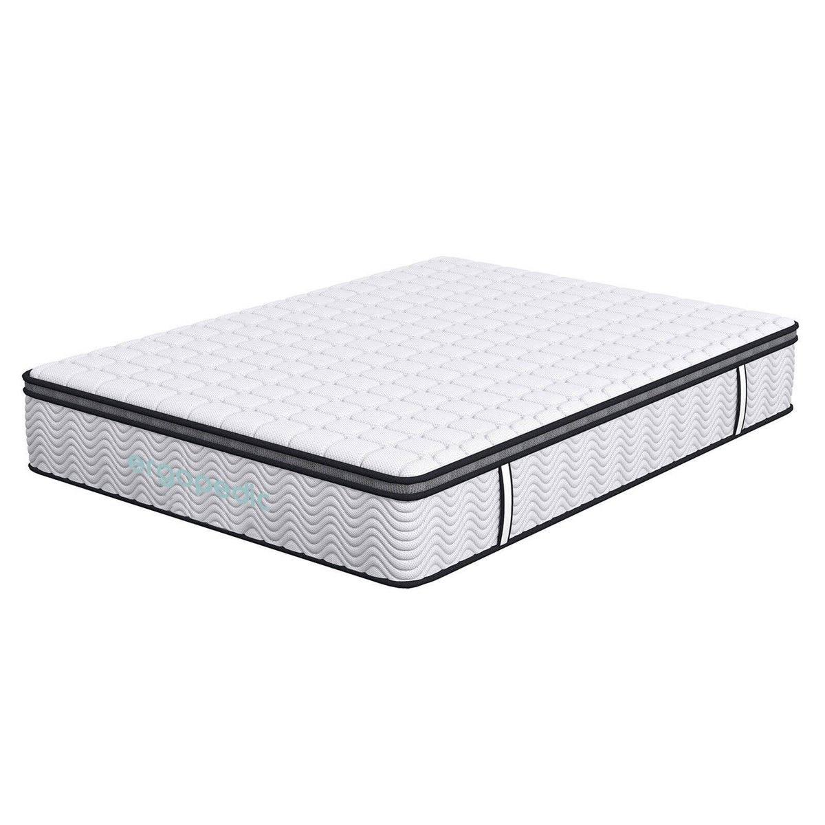 Ergopedic Mattress 5 Zone Latex Pocket Spring Mattress In A Box 30cm Single White Grey Black Bunnings Australia