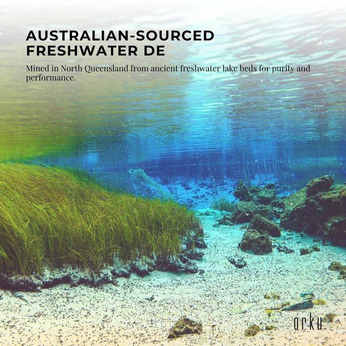 Orku 3Kg Fossil Shell Flour Tub - Livestock Garden Diatomaceous Earth ...