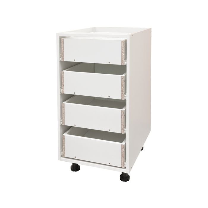 Kitko 400mm Warm White 4 Drawer Cabinet - Bunnings New Zealand