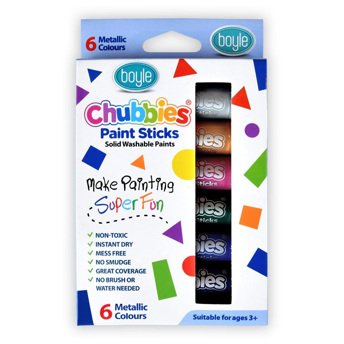 Boyle Metallic Colours Chubbies Paint Sticks - 6 Pack - Bunnings Australia